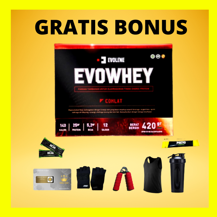 Jual EVOWHEY 1 BOX ISI 12 SACHET WHEY PROTEIN EVOLENE SUSU FITNESS EVO ...
