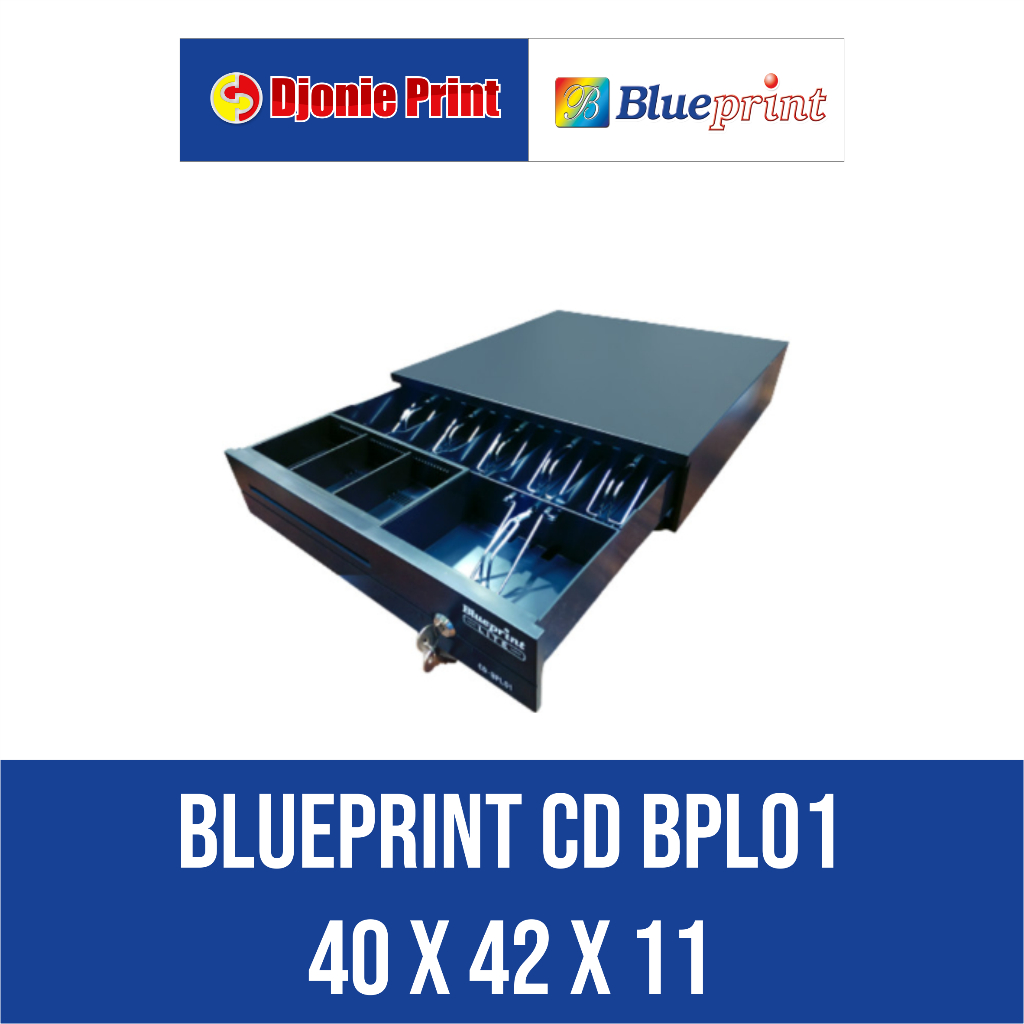 Jual Cash Drawer Laci Kasir Laci Uang BLUEPRINT CD-BPL01 40x42x11 Cm ...