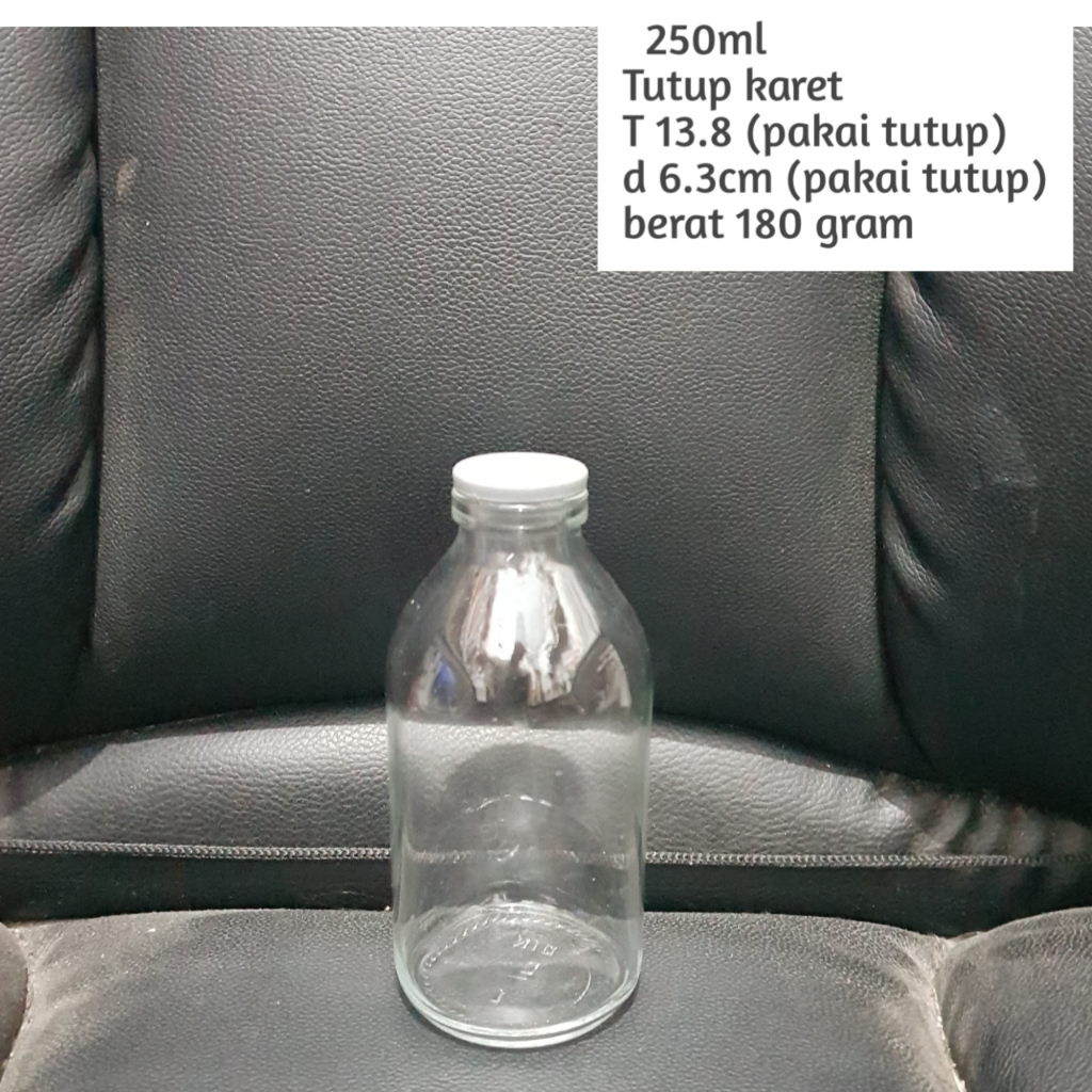 Jual 250ML Botol Asi Kaca tutup karet 250 ml baru / botol asi tutup ...