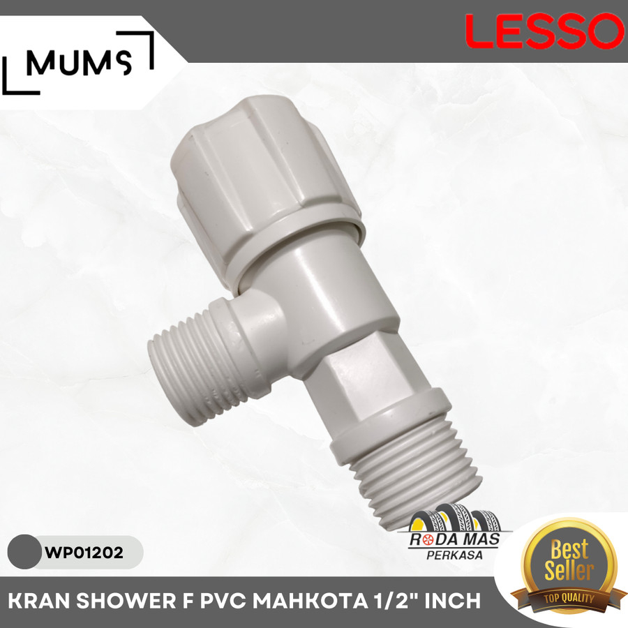 Jual Kran Jet Shower Closet F Mahkota Pvc Lesso 1/2" Inch Keran Air ...
