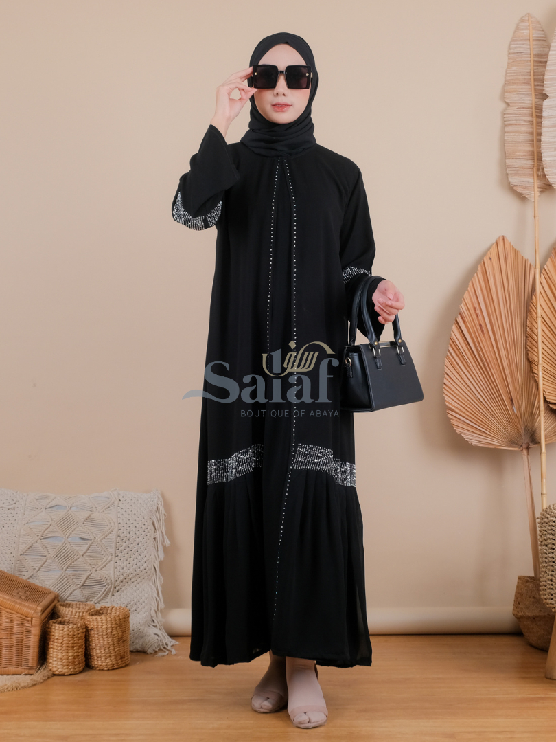 Jual Abaya Hitam Gamis Arab Bahan Kain Saudi | Shopee Indonesia