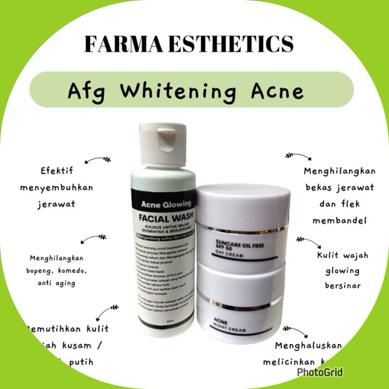Jual PAKET AF GREEN ACNE / ACNE SERIES BPOM ( farmest ) | Shopee Indonesia