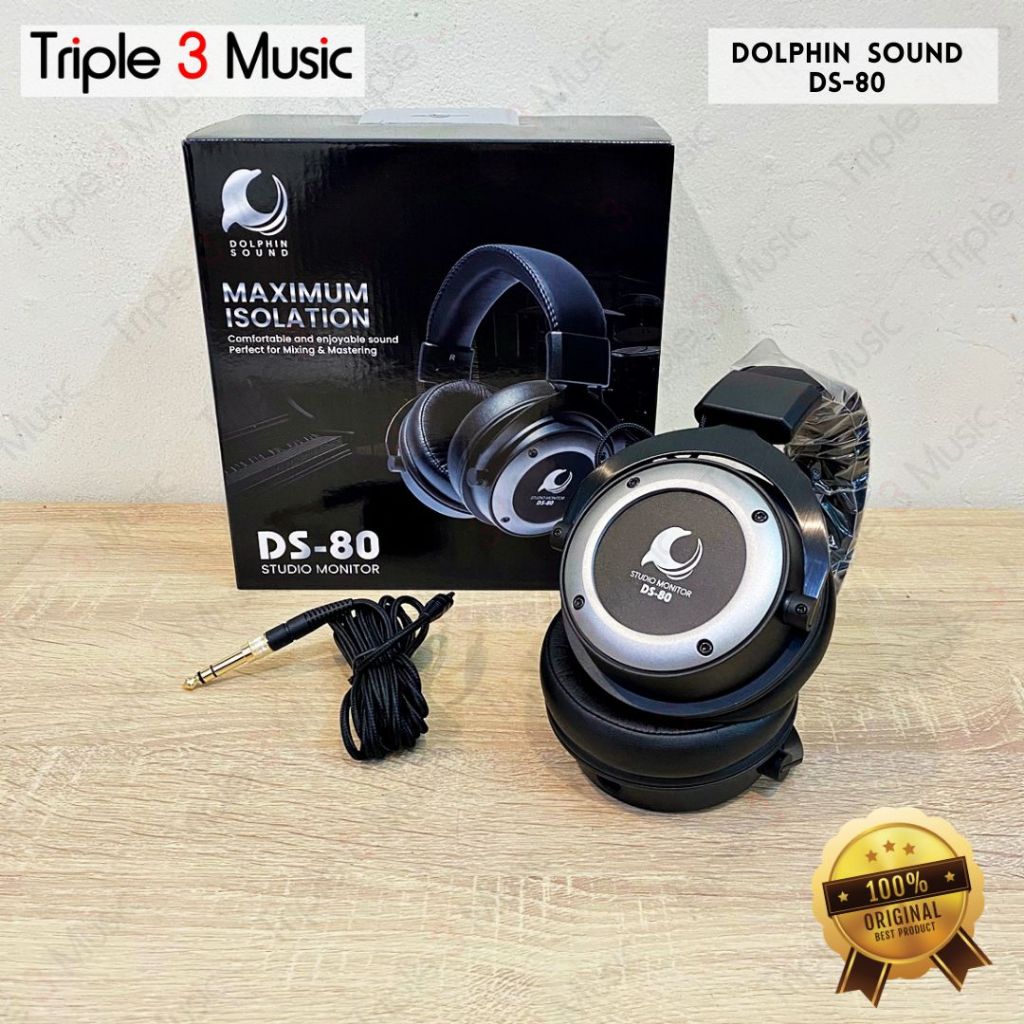 Jual Dolphin sound ISK DS80 DS 80 DS-80 Headphone Monitor Flat Premium | Shopee Indonesia
