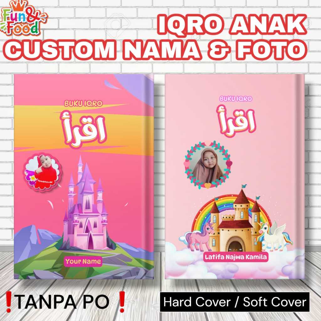 Jual IQRO Custom Foto & Nama Hard Cover Soft Cover / IQRA Bisa Pasang ...