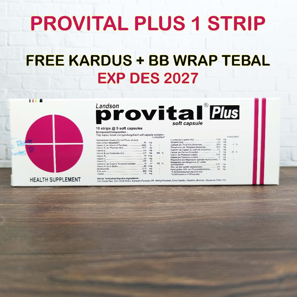 Jual Provital Plus 1 Strip Multivitamin dengan Ginseng Badan Fit ...