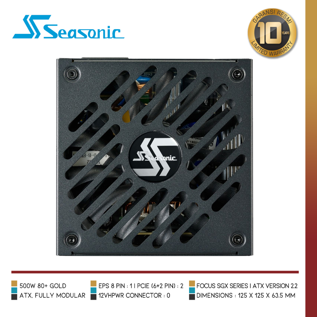 Jual SEASONIC FOCUS SGX-500 | PSU 500W 80+ Gold Fully Modular SFX-L ...