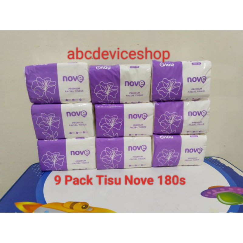 Jual Paket 9 Pc Tissue Tisu Nove 180 Sheet 2Ply Facial Wajah | Shopee ...