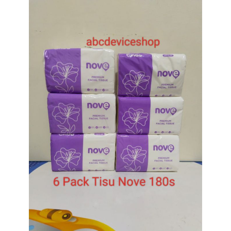 Jual Paket 6 Pc Tissue Tisu Nove 180 Sheet 2Ply Facial Wajah | Shopee ...