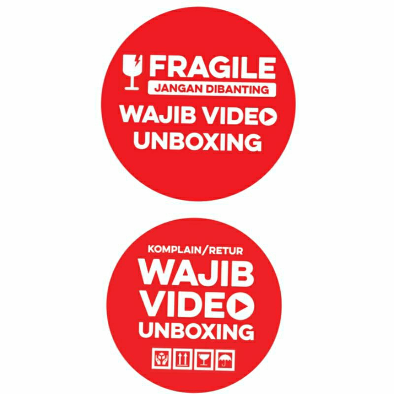 Jual Sticker Fragile Jangan Dibanting Wajib vidio unboxing / stiker ...