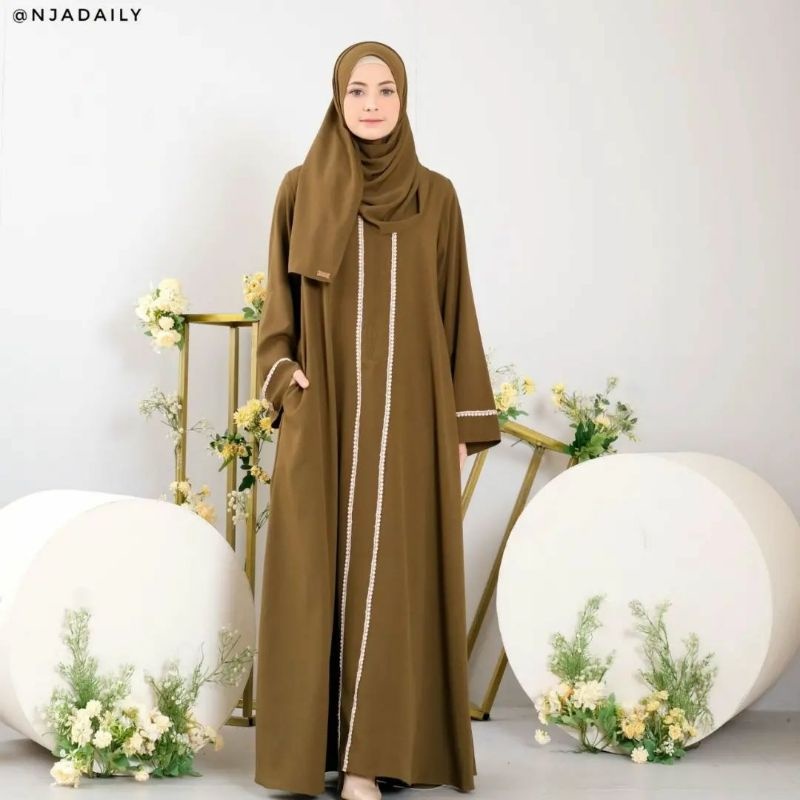 Jual New Gamis Abaya Basic Renda Polos Abaya Turkey Gamis Modis Gamis ...