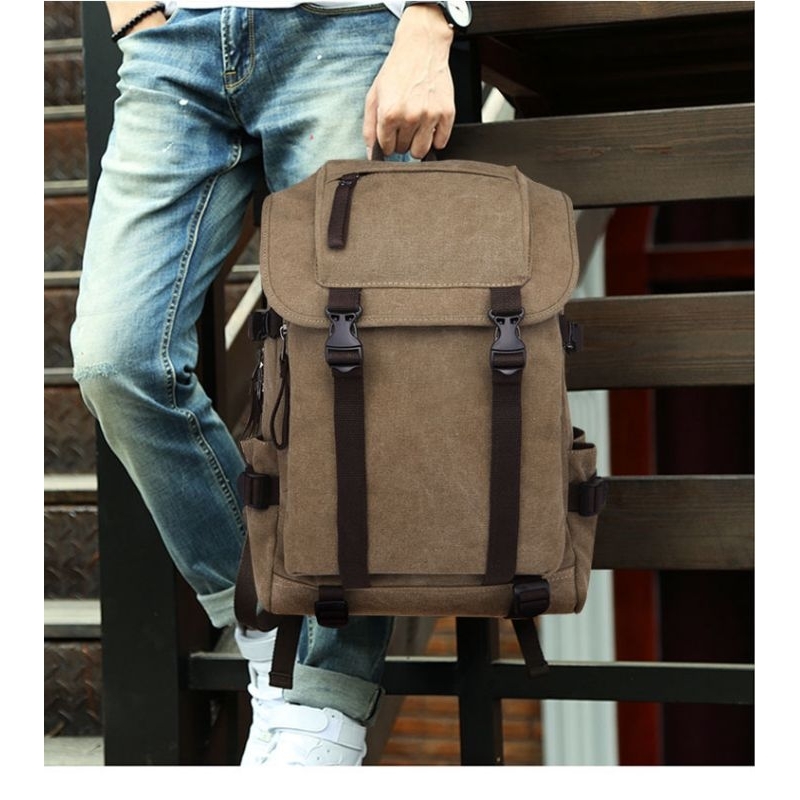 Jual Tas Ransel kanvas Pria Terbaru Import Tas Laptop | Shopee Indonesia