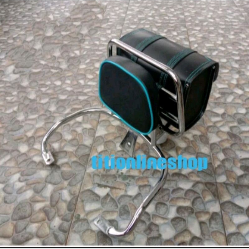 Jual Back Rack plus bantalan plus side bag untuk motor listrik Uwinfly ...