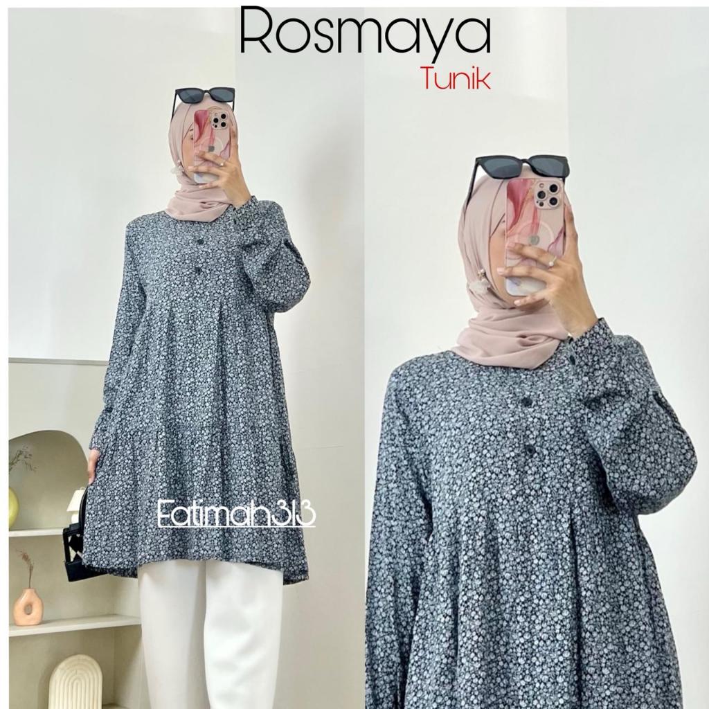 Jual Rosmaya2 Tunik Motif Bahan Rayon Viscos Size XL & XXL LD 110 & 120 ...