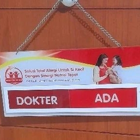Jual sign tanda papan gantung slide ada pasien dokter nama tulisan gambar ruang custom | Shopee ...