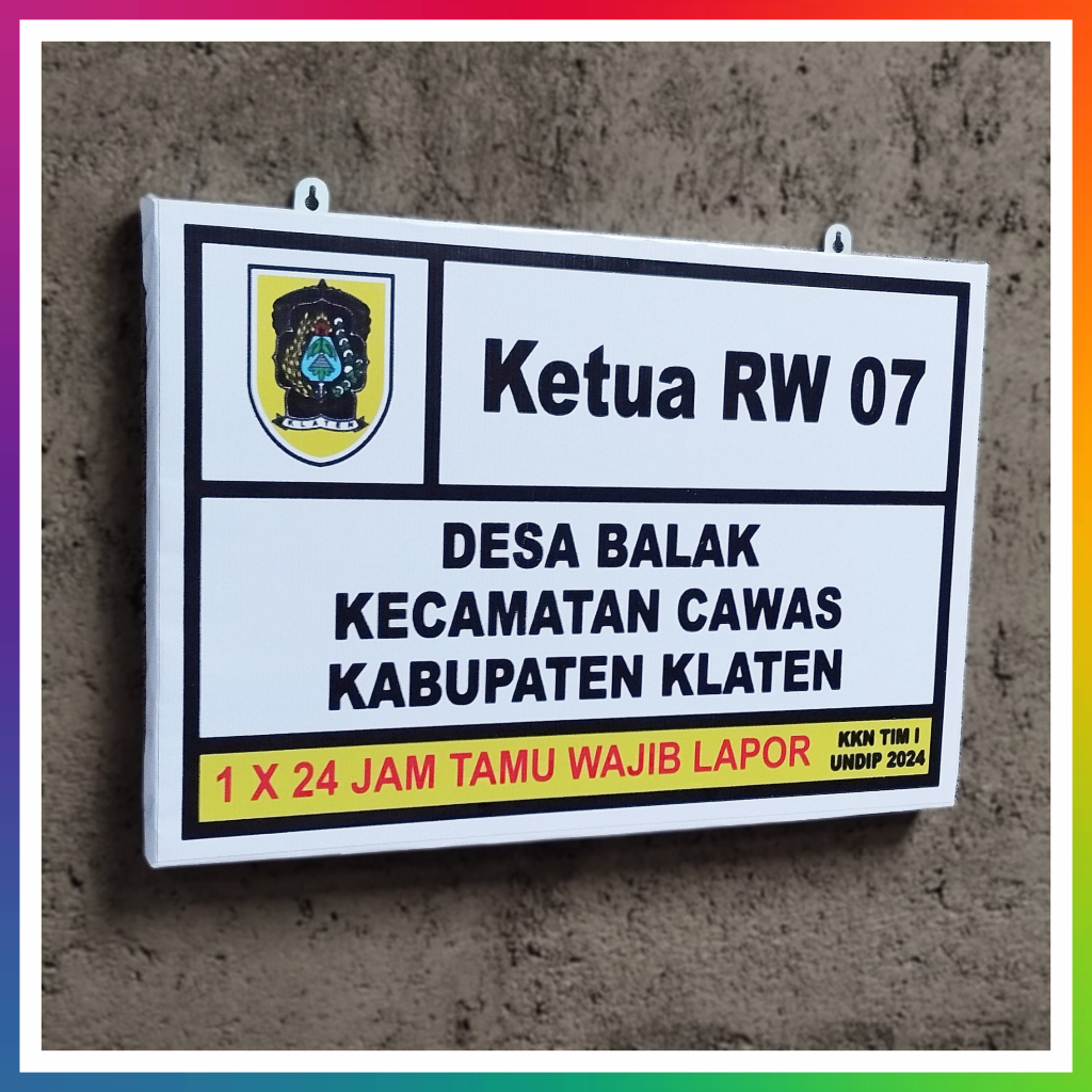Jual Papan Nama Ketua RT RW Kepala Desa | Shopee Indonesia