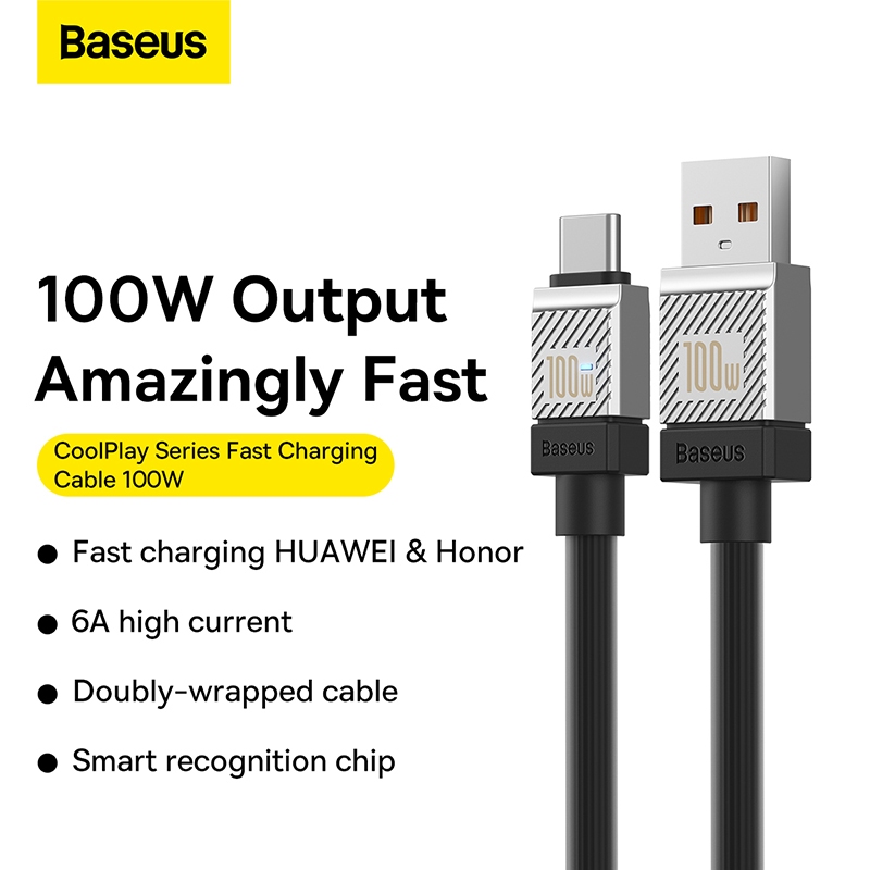 Jual Baseus CoolPlay Series Fast Charging Cable USB to Type-C 100W 2M ...