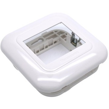 Jual Frame Kosong 1 Gang 2 Mata Device Module Outlet Saklar Putih ...