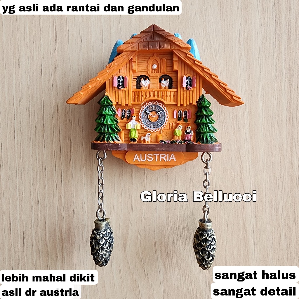 Jual souvenir oleh oleh austria vienna jam cuckoo tempelan magnet ...