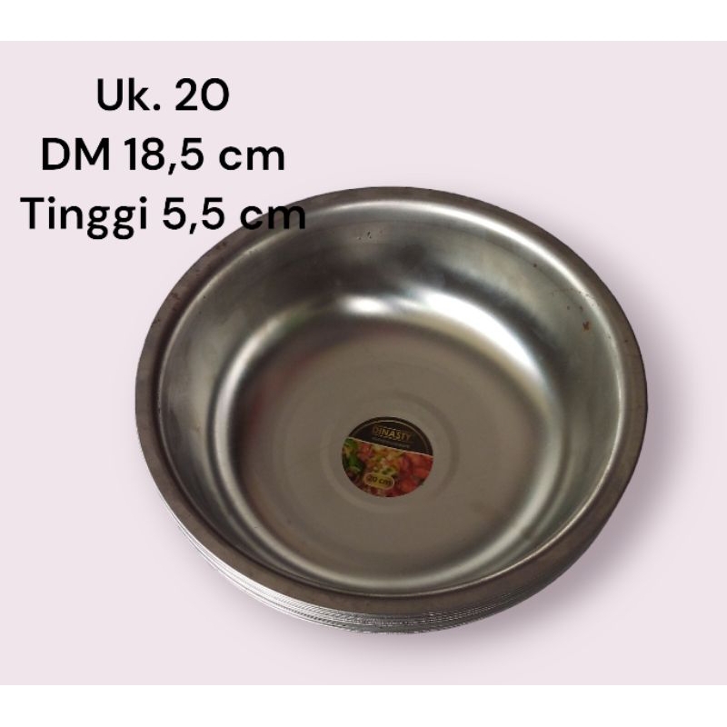 Jual waskom mangkok stainless ukuran 20 bagus bahan tebal | Shopee ...