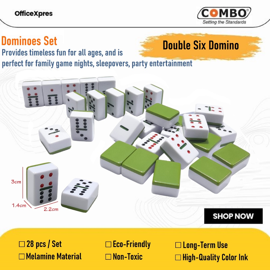 Jual Double Six Dominoes / Batu Domino Set 28 / Domino Gaple / Batu ...