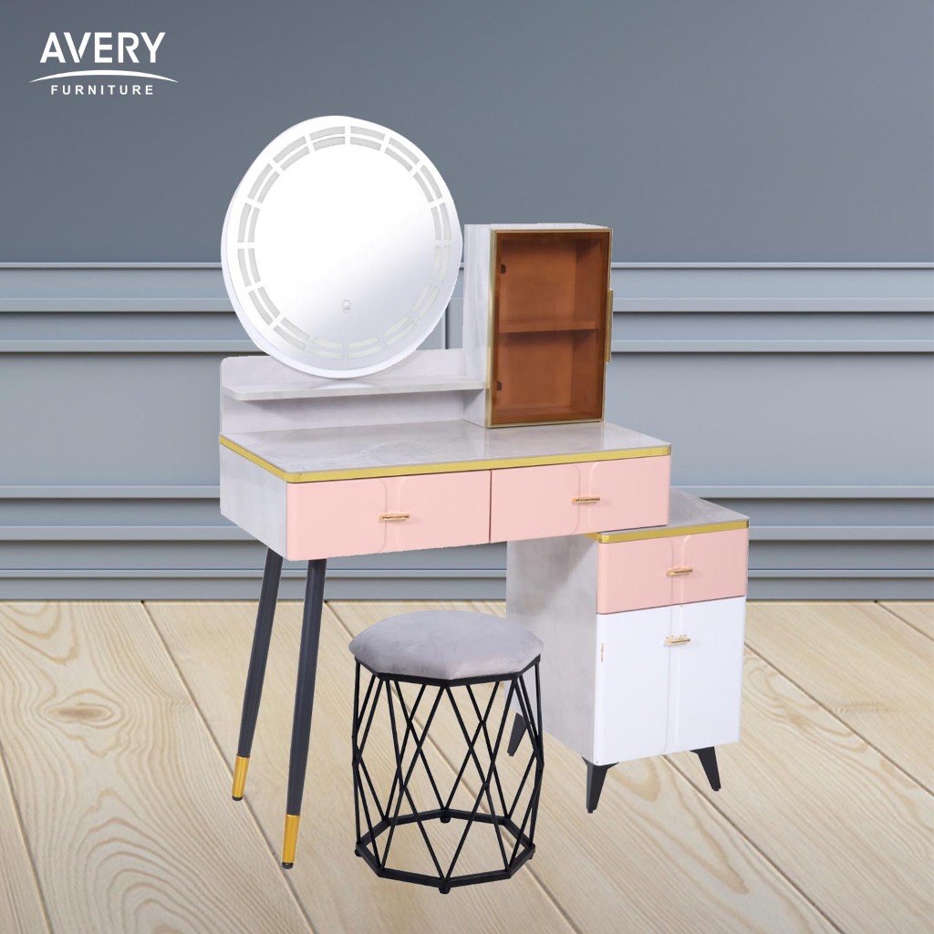 Jual Avery - Meja Rias Set Kursi / Meja Rias LED / Meja Rias | Shopee ...