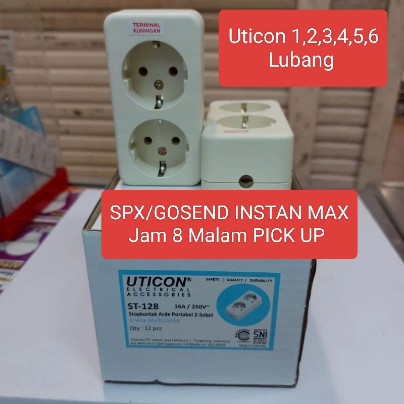 Jual UTICON Stop Kontak TANPA Kabel - 1 2 3 4 5 6 Lubang Terminal Kuningan | Shopee Indonesia