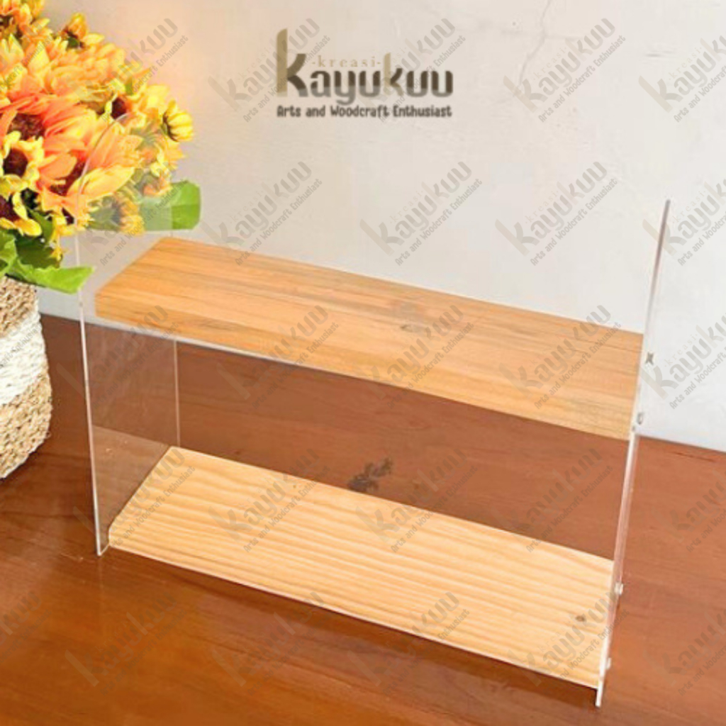 Jual Kreasikayukuu Rak Portable Serbaguna Kayu + Akrilik "Lengkung ...