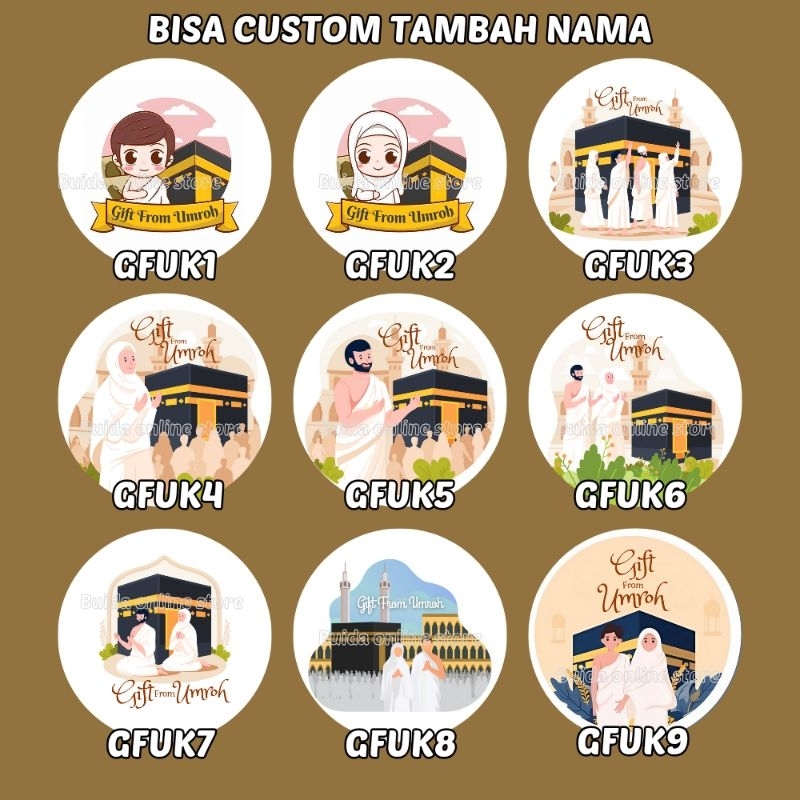 Jual Sticker stiker label Gift From Hajj & Umroh Hangtag dekorasi ...
