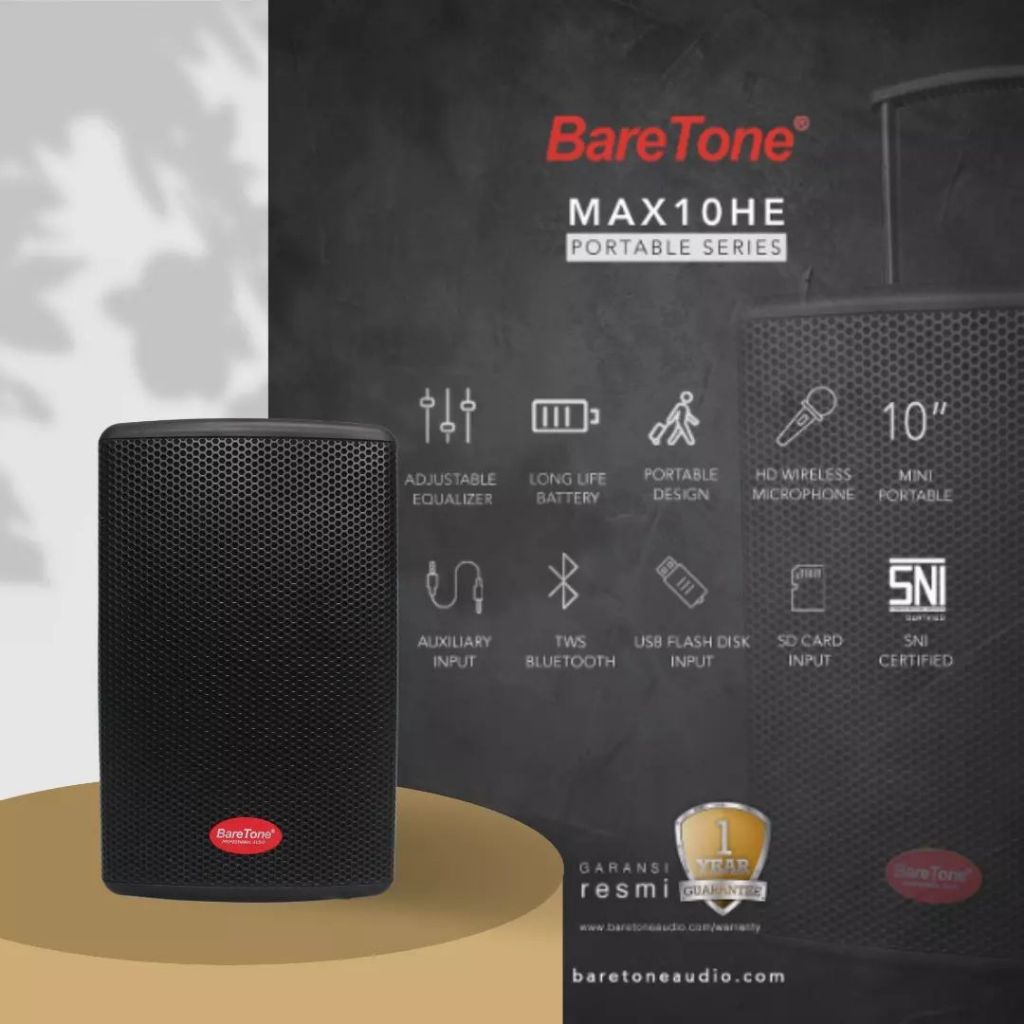 Jual Speaker Aktif Portable BARETONE MAX 10 HE MAX10HE MAX 10HE MAX10 ...
