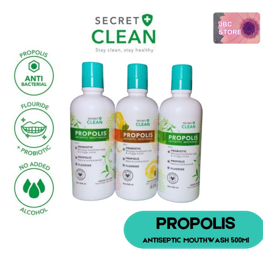 Jual Secret Clean Propolis Antiseptic Mouthwash / Pembersih Mulut - 500 ...