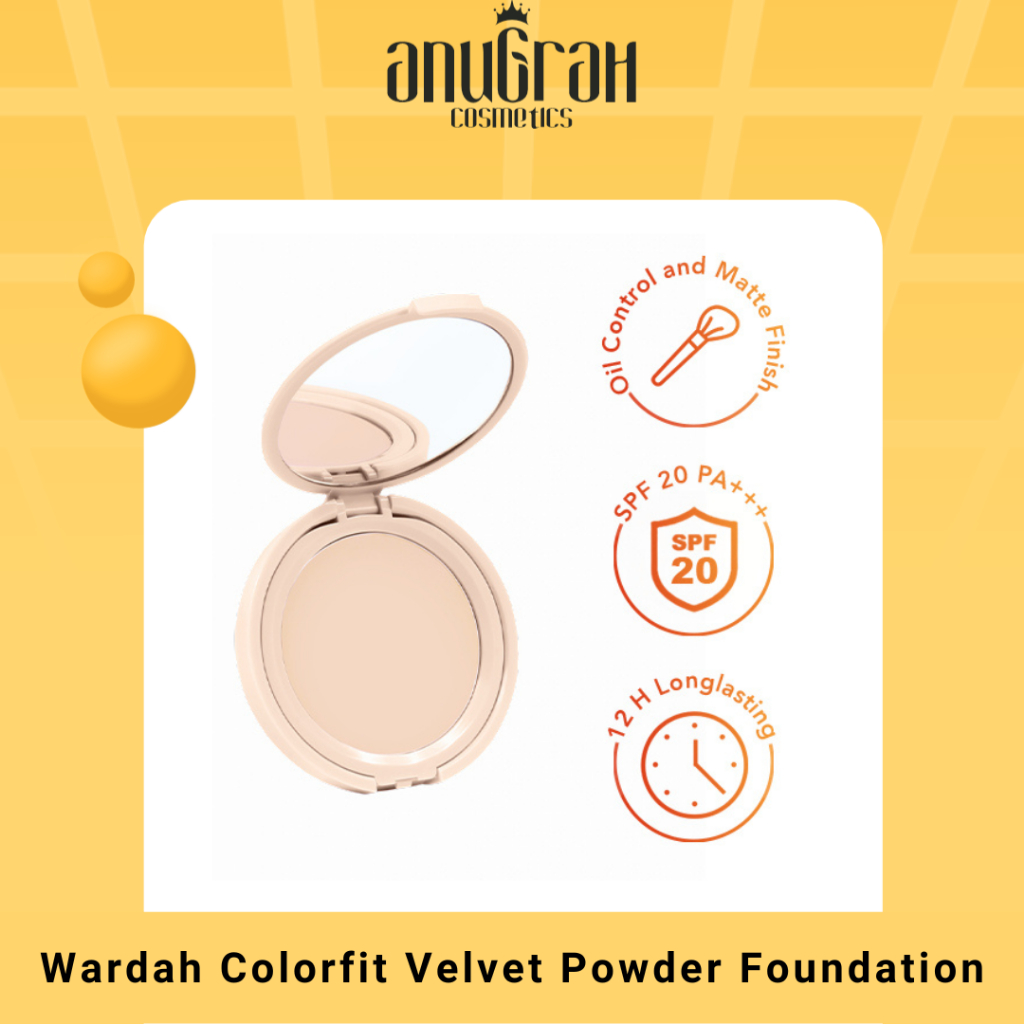 Jual Wardah Colorfit Velvet Powder Foundation | Shopee Indonesia