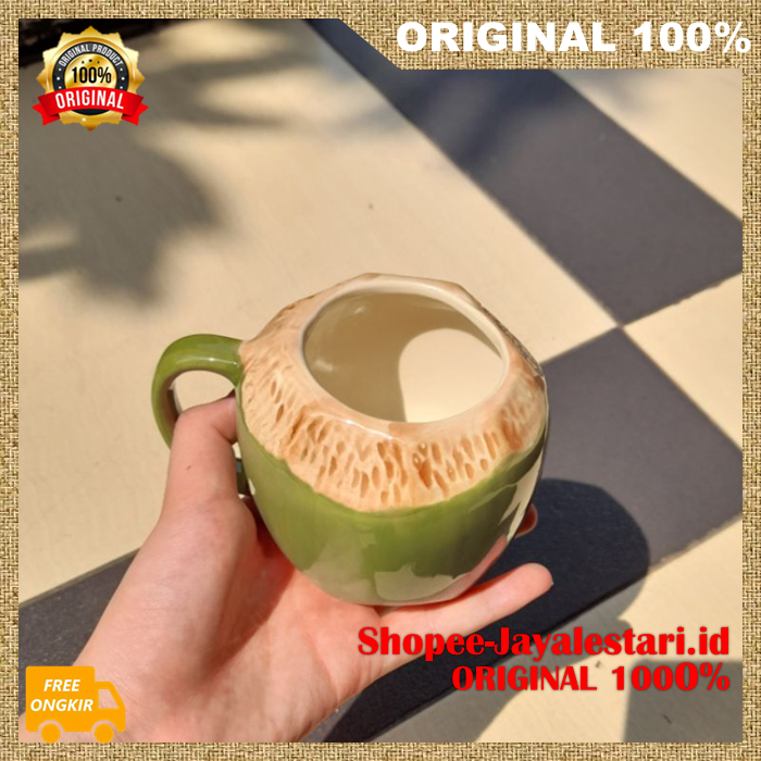 Jual Mug Coconut Gelas Unik Berbentuk Kelapa ORIGINAL | Shopee Indonesia