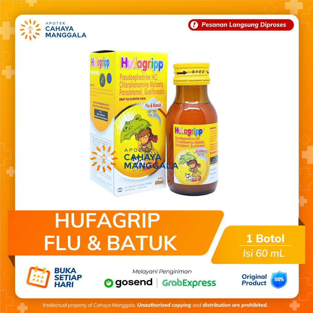 Jual HUFAGRIP FLU DAN BATUK SIRUP (KUNING) 60 ML | Shopee Indonesia
