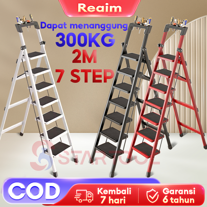 Jual Tangga 7 Step tangga lipat aluminium tangga lipat Multifungsi ...