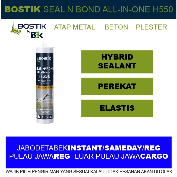 Jual Bostik H550 All in One Lem dan Sealant White 290 ml | Shopee Indonesia