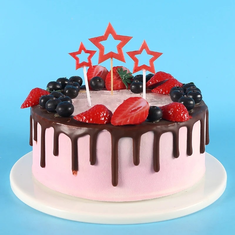 Jual CAKE TOPPER KERTAS STAR ISI 5PCS / hiasan kue ulang tahun dekorasi ...