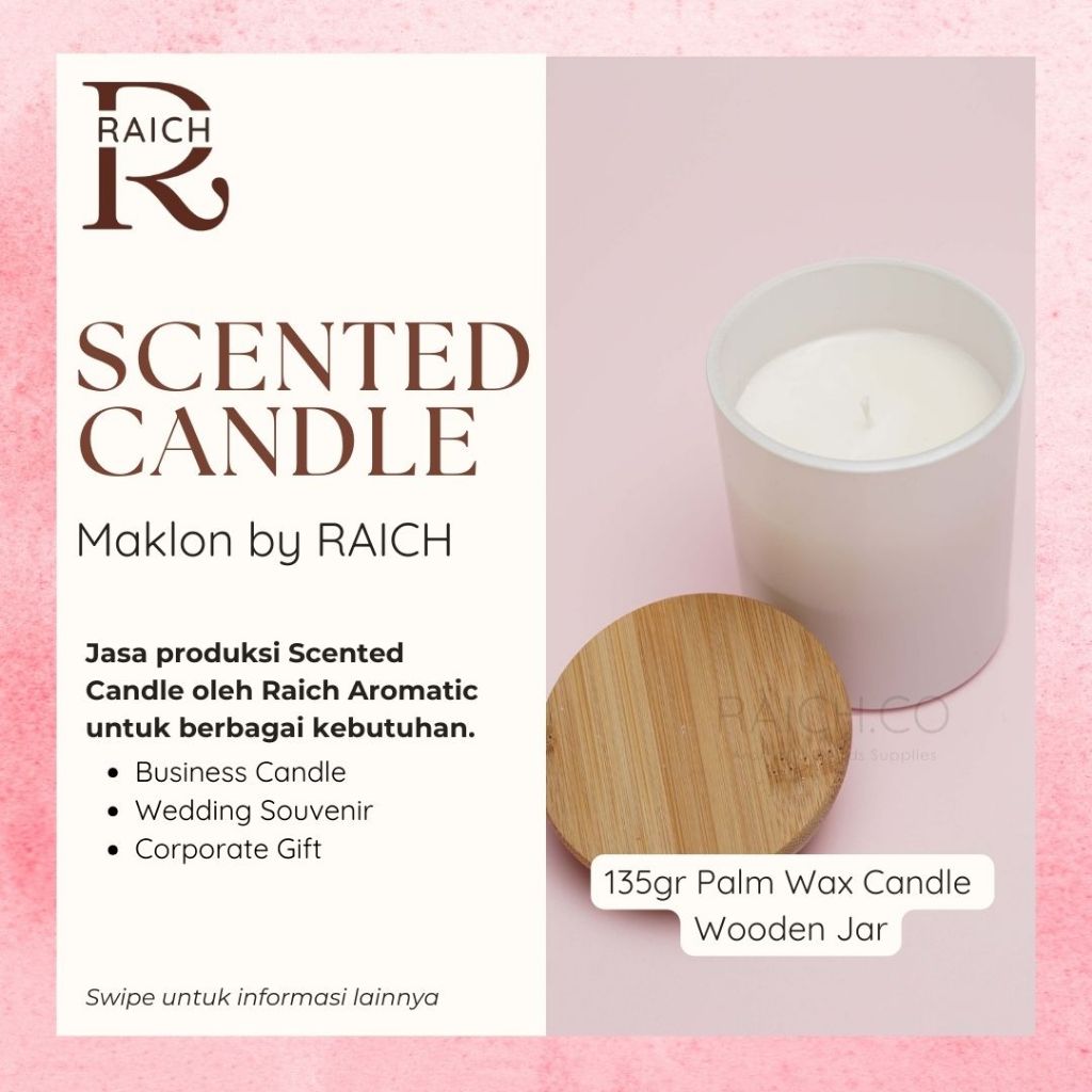 Jual 135gr SCENTED CANDLE - Pure PALM / White Label Maklon Jasa ...