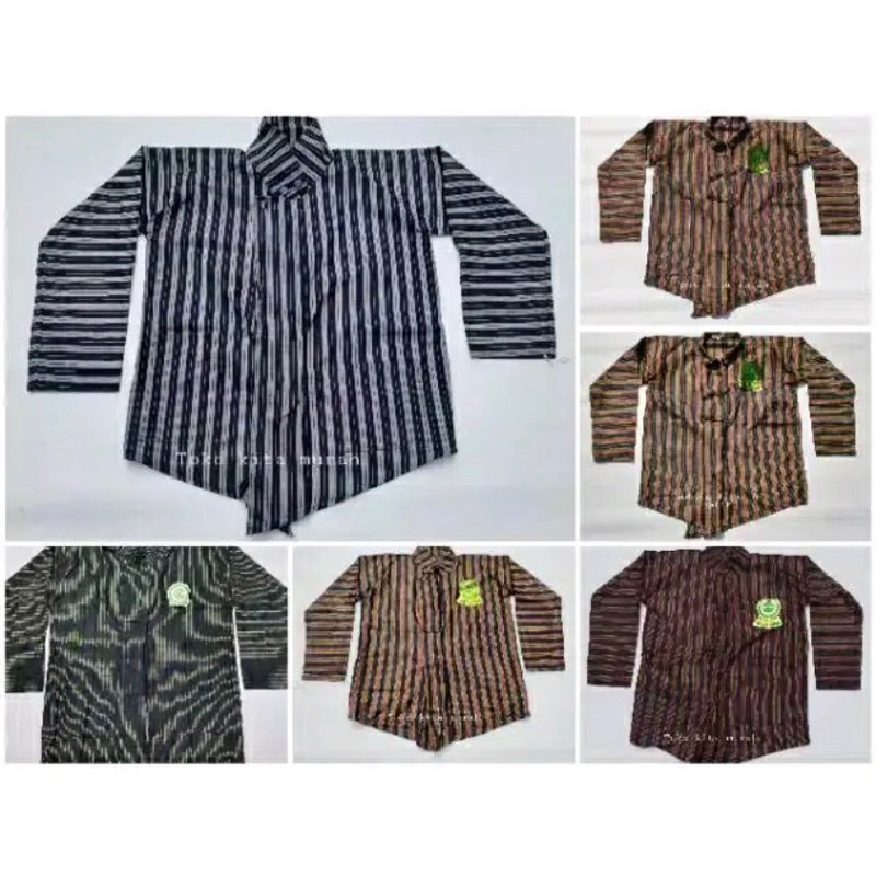 Jual Surjan Lurik Dewasa // Baju Adat Jawa Surjan //Baju Lurik | Shopee ...