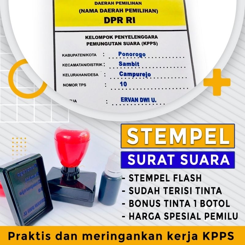 Jual STEMPEL SURAT SUARA KPPS | Shopee Indonesia
