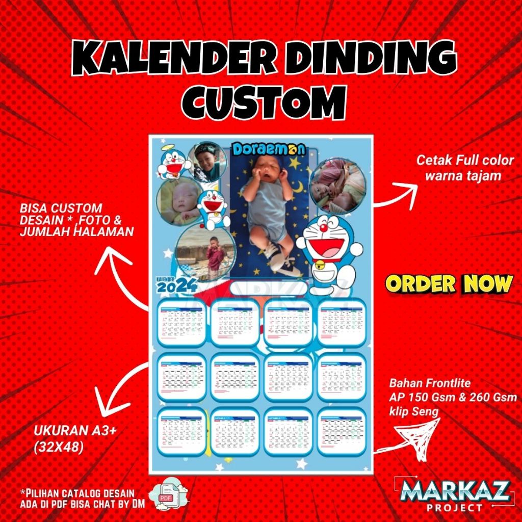 Jual KALENDER DINDING CUSTOM 2026 | KALENDER PARTAI | KALENDER KELUARGA ...