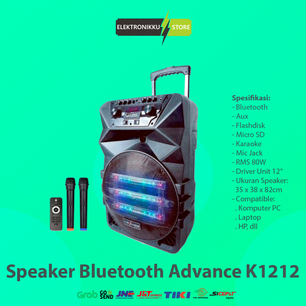 Jual Speaker Advance K1212 Bluetooth Aktif Komputer PC Laptop HP Karaoke | Shopee Indonesia