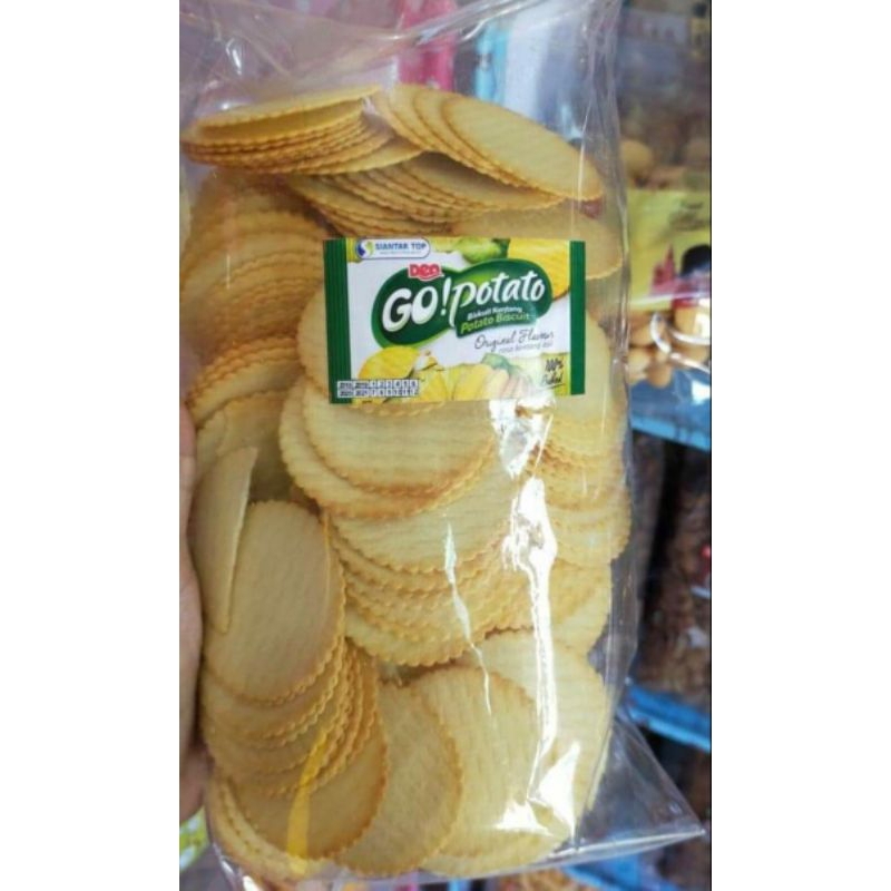 Jual ready go potato rasa original 250gr gopotato biskuit kentang ...