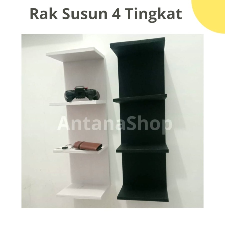 Jual Rak Dinding Gantung 4 Susun Minimalis Rak Hias Bunga Tempel Tembok ...
