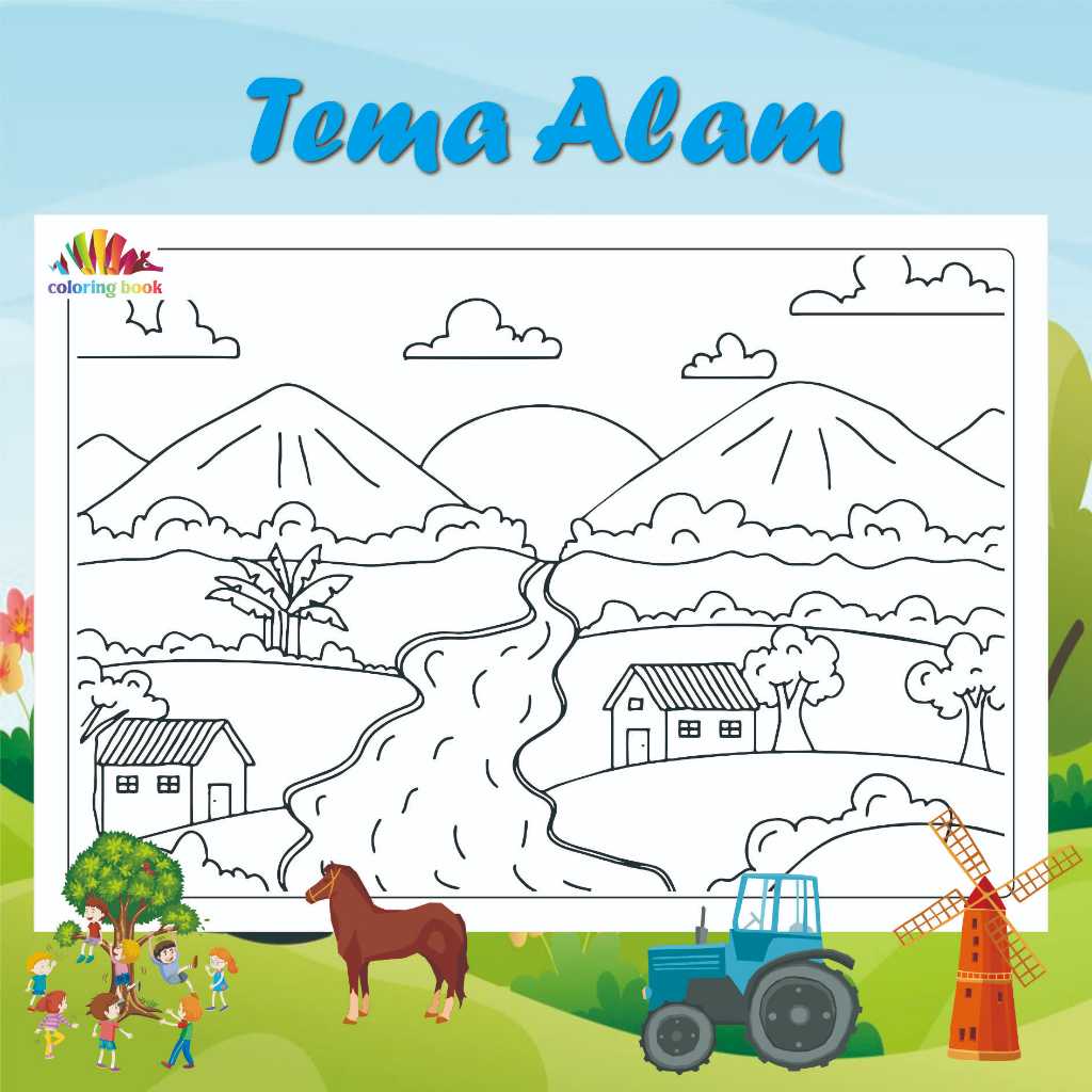 Jual KERTAS MEWARNAI / COLORING / KERTAS GAMBAR / ALAM A / KERTAS ...