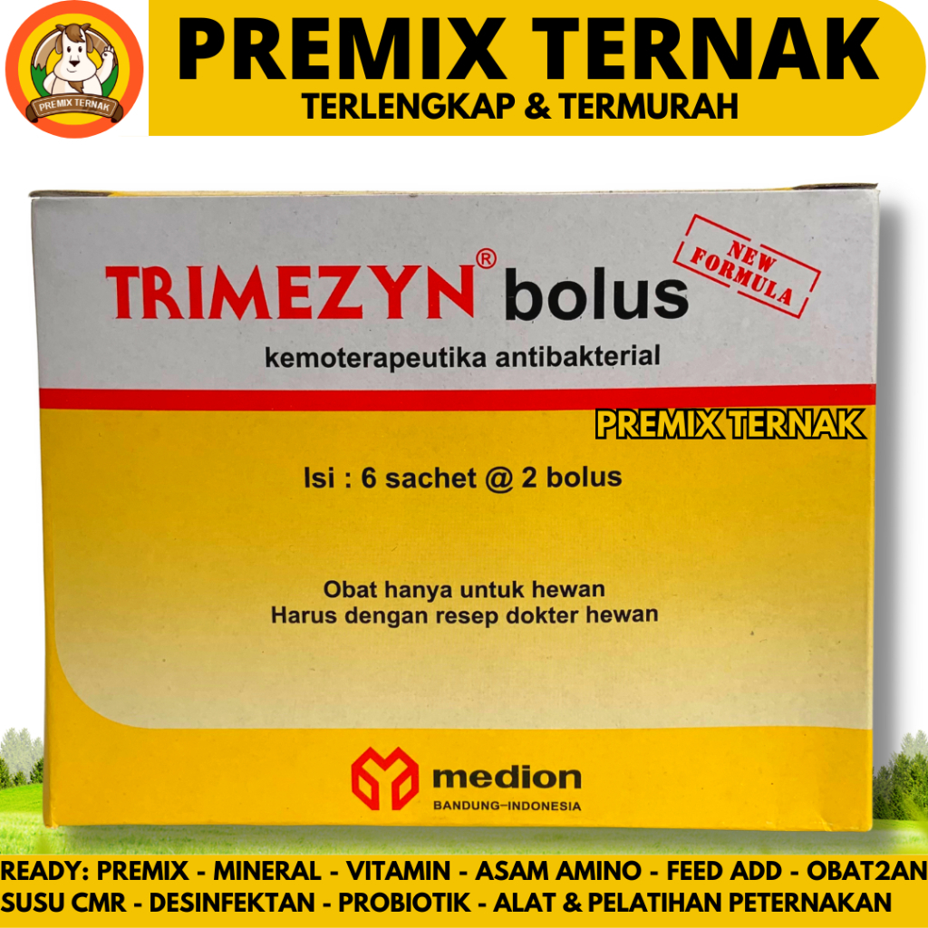 Jual TRIMEZYN BOLUS 6 BOLUS - Obat Pernafasan dan Pencernaan Diare ...