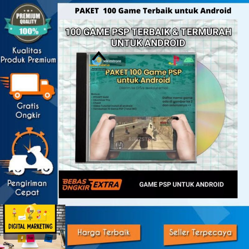 Jual paket 100 game PS Android Terbaik termurah Tercepat | Shopee Indonesia