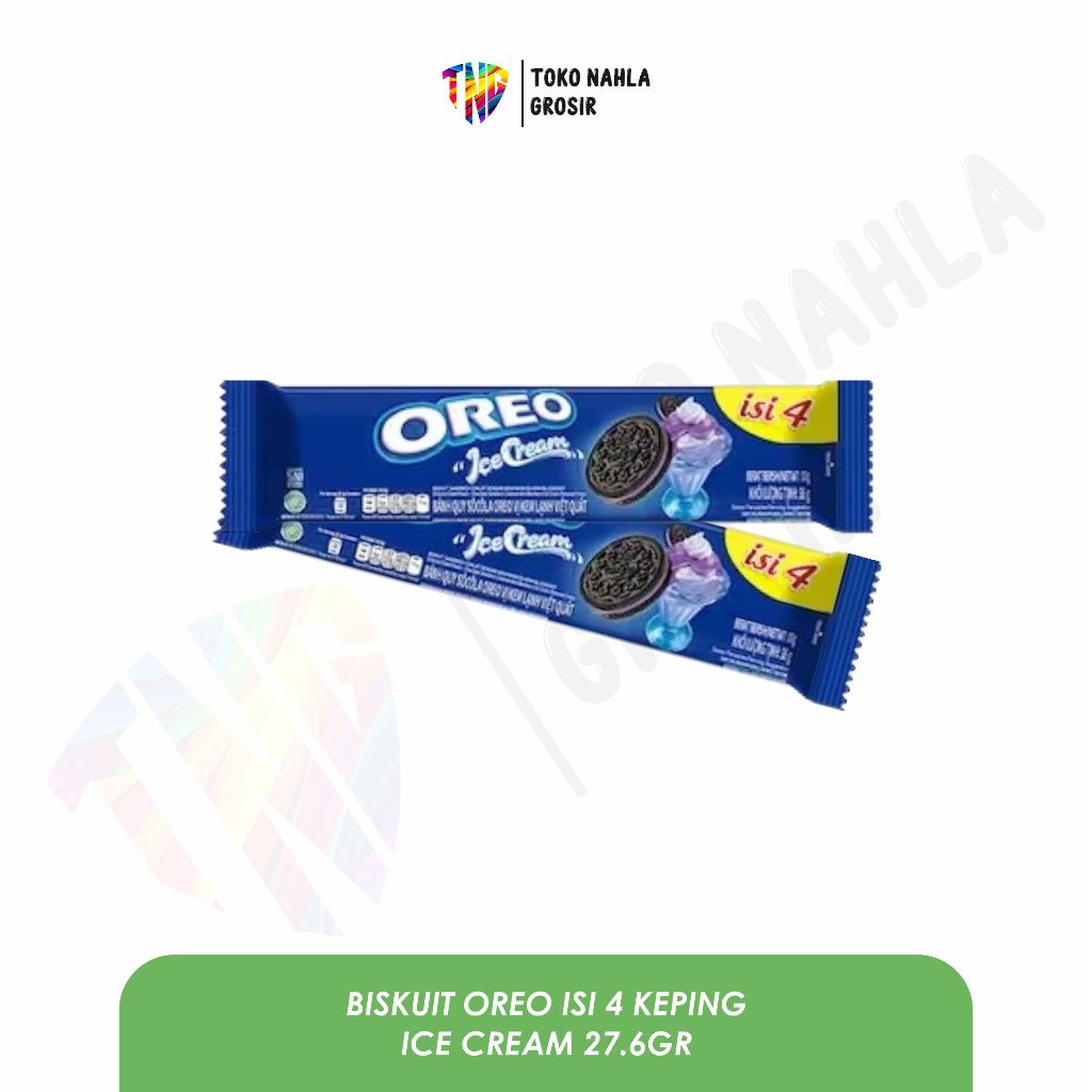 Jual Biskuit Oreo Ice Cream 27.3gr X 3 Keping Kemasan Box Isi 12 Pcs ...