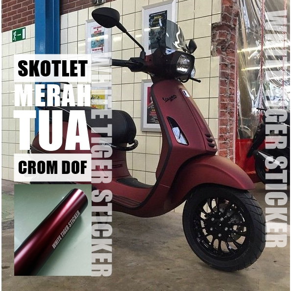 Jual SKOTLET STIKER MOTOR MERAH TUA METALIK DOF SKOTLET MERAH GELAP ...