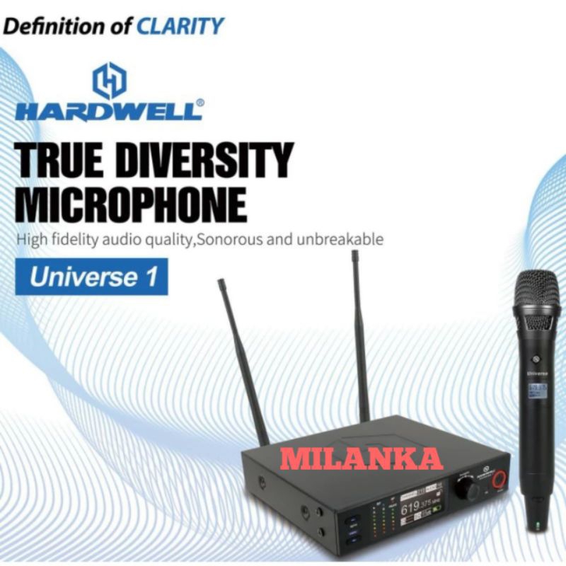 Jual Mic Wireless HARDWELL Universe 1 Pro Single Handle UHF Mic Vokal ...