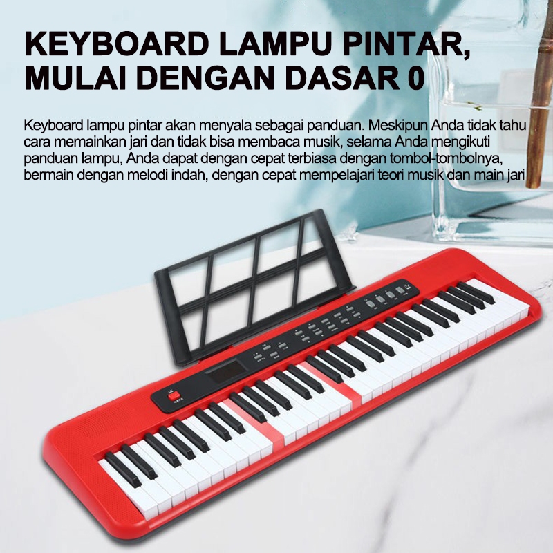 Jual Keyboard elektrik portabel profesional 61 tuts keyboard elektrik ...